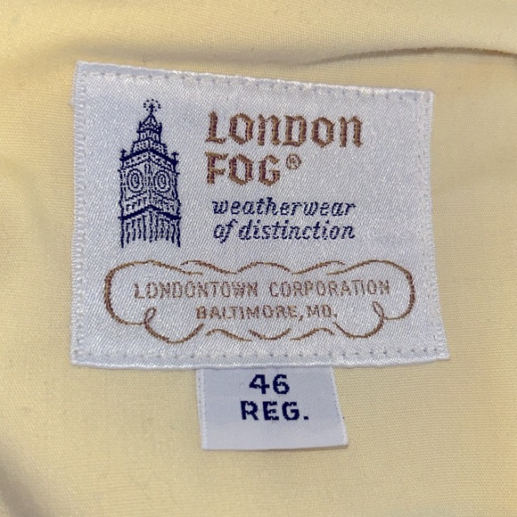 London Fog | Jackets & Coats | Vintage London Fog Mens 46 Yellow Zip ...